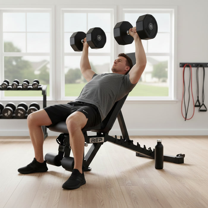 REP Fitness AB-3000 2.0 FID Adjustable Weight Bench Ð Metallic Black