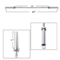 1441 Fitness 4ft Olympic Straight Bar with Collars | 7 kg